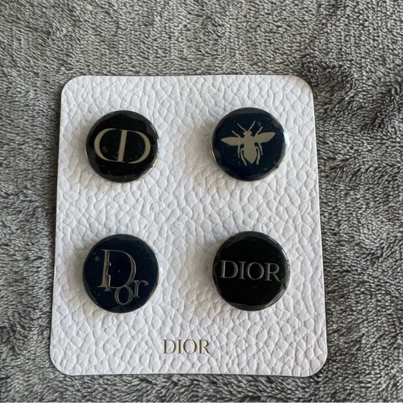 Dior | Jewelry | Dior Black Silver Iconic Pins Gwp | Poshmark